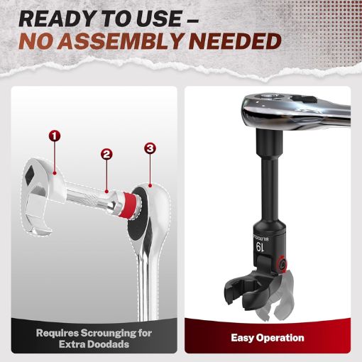 Long Flex Head Crows Foot Line Wrench Set